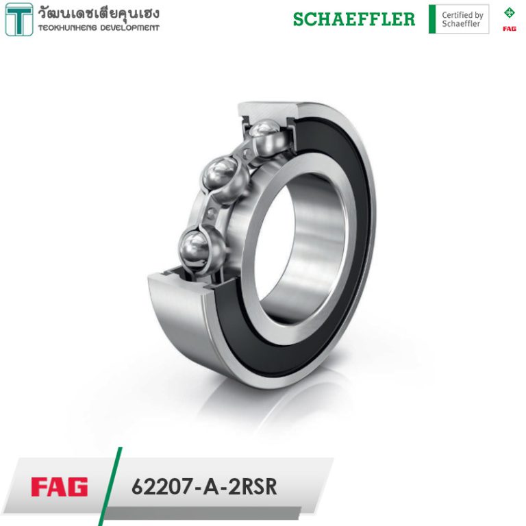 FAG 62207-A-2RSR Deep Groove Ball Bearing Size 35x72x23