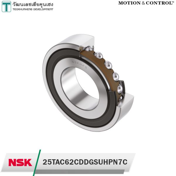 NSK 25TAC62CDDGSUHPN7C ตลับลูกปืน ขนาด 25x62x15 Bearing