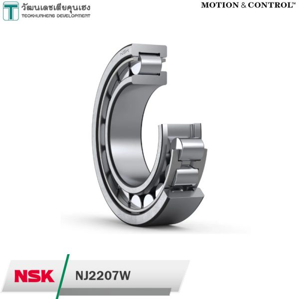 NSK NJ2207W ตลับลูกปืน 35x72x23 Cylindrical Roller Bearing