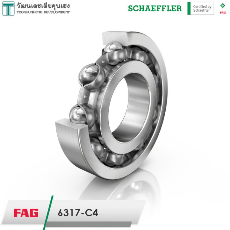 FAG 6317-C4 ตลับลูกปืน 85x180x41 Deep Groove Ball Bearing
